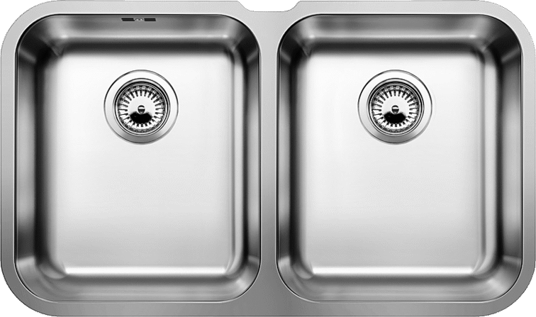 Blanco Supra 340-340U Double Bowls Stainless Steel Undermount Kitchen ...
