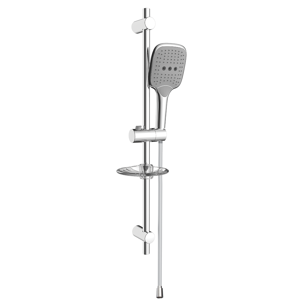 Rubine Hand Shower Head With Sliding Rod Mach Chrome Series - Uniqool