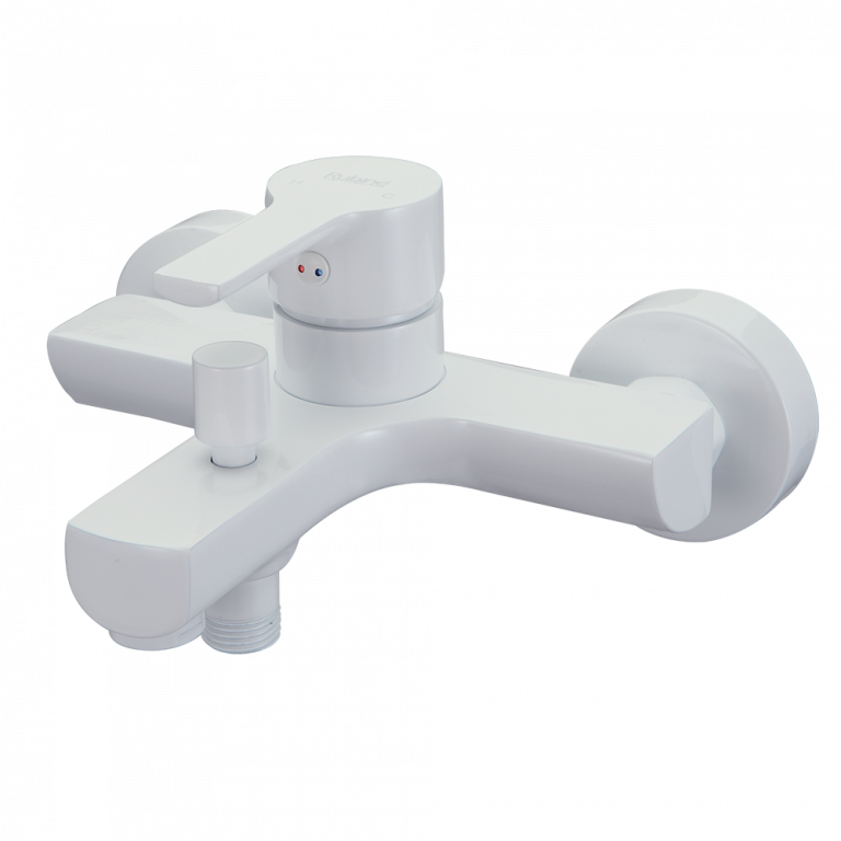 Rubine Bath Mixer Tap In Epoxy White Unico Series - Uniqool